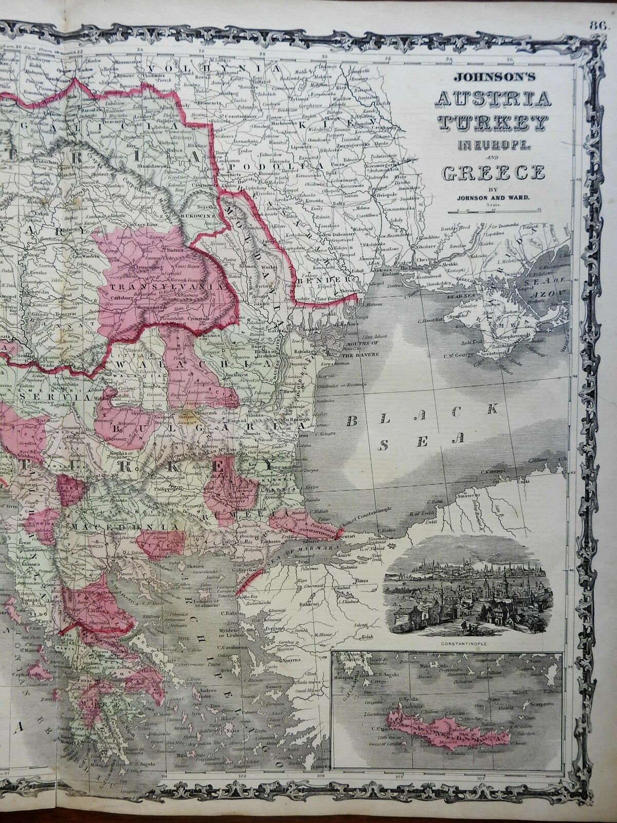 Austria-Hungary Ottoman Empire Greece Rumelia 1864 Johnson & Ward civil ...