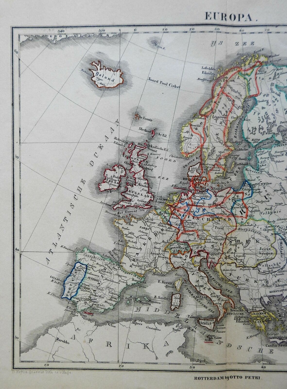 Europe British Isles Ottoman Empire France Italy Iberia c. 1850 Otto ...