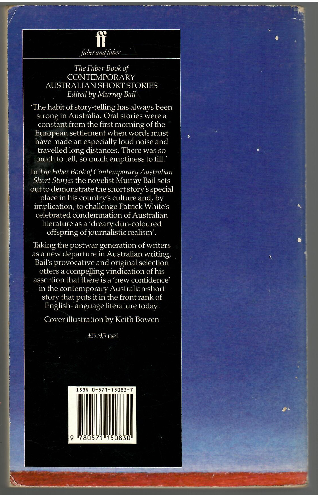 The Faber Book of Contemporary Australian Short Stories by Murray Ball ...