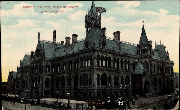 Ansichtskarte / Postkarte Manchester England, Assize Courts Strangeways ...