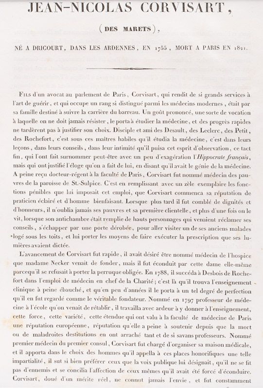 Original, early 19th-century portrait of french physician and ...