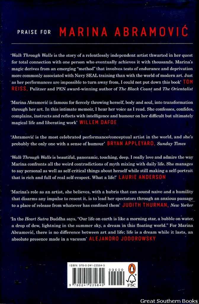 Walk Through Walls: A Memoir de Abramovic, Marina: Near Fine Hardcover ...