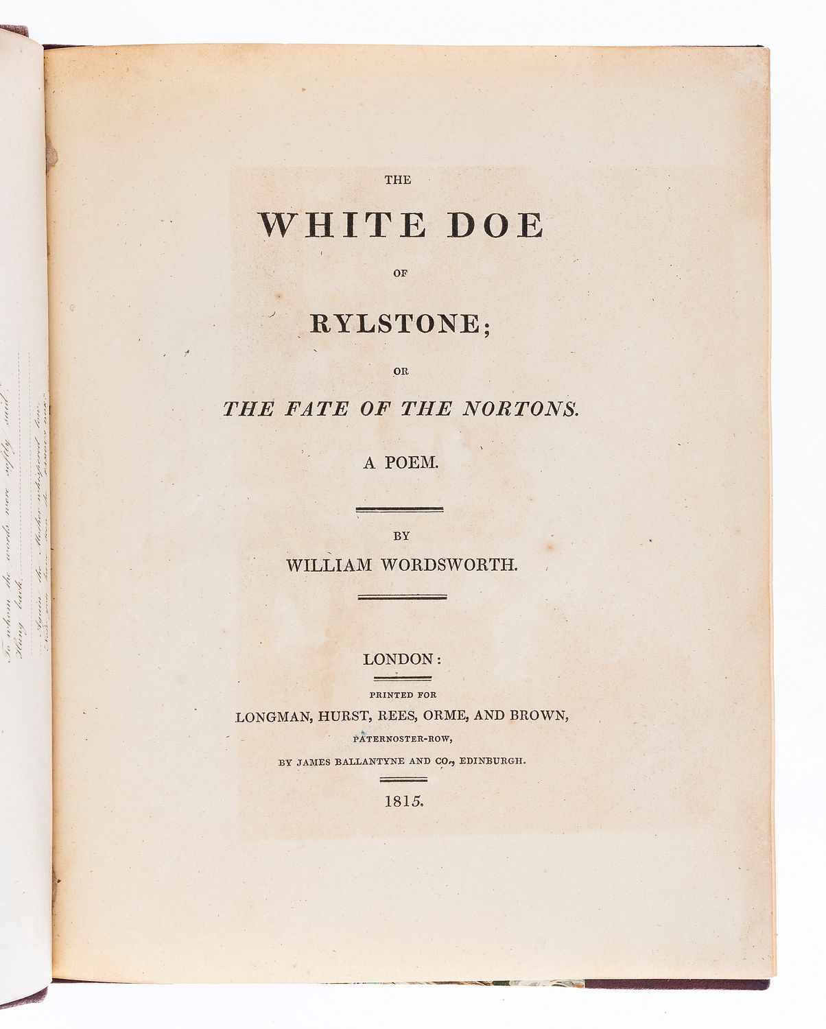 The White Doe of Rylestone; or the Fate of the Nortons. A Poem. von ...