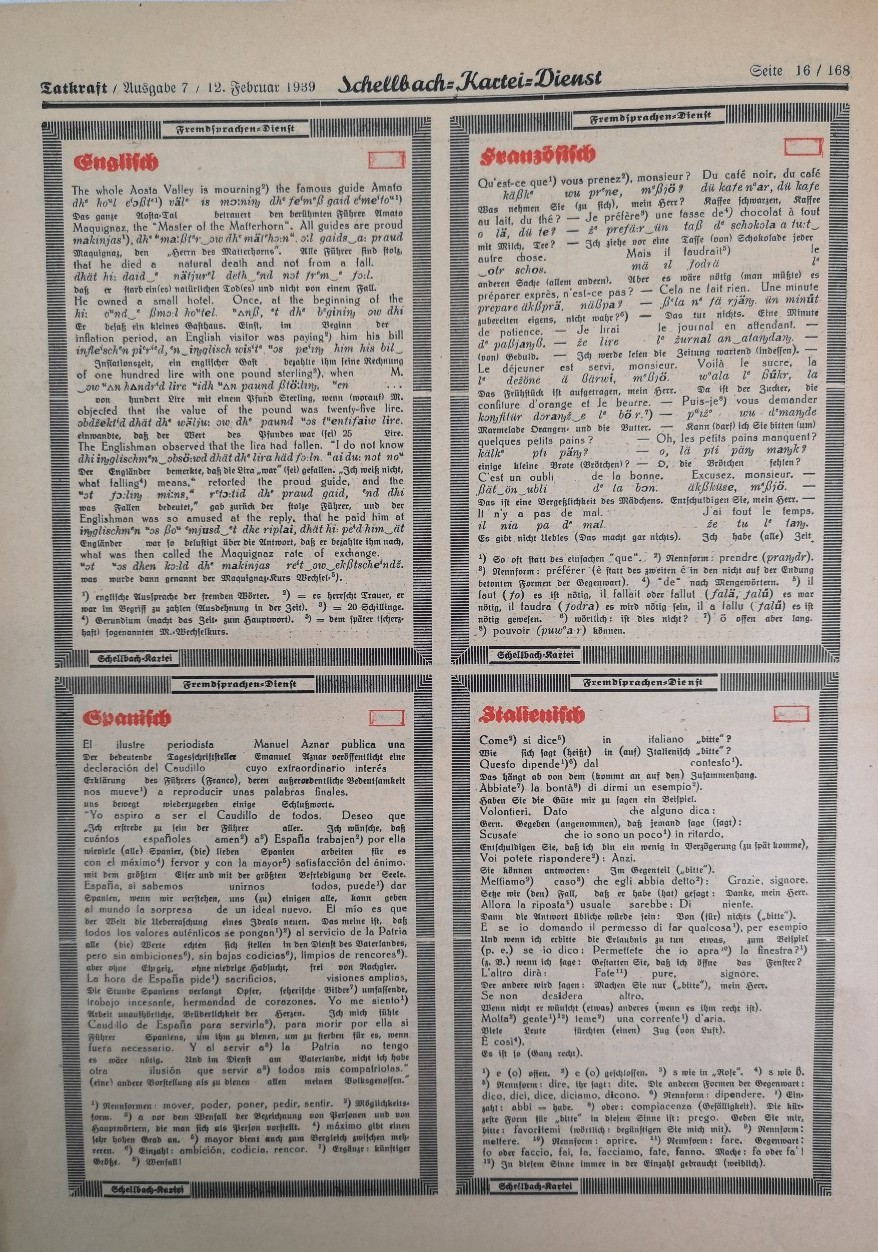 Tatkraft. 1939. Konvolut (4 Hefte): Heft 7, Heft 26, 27 und 28 ...