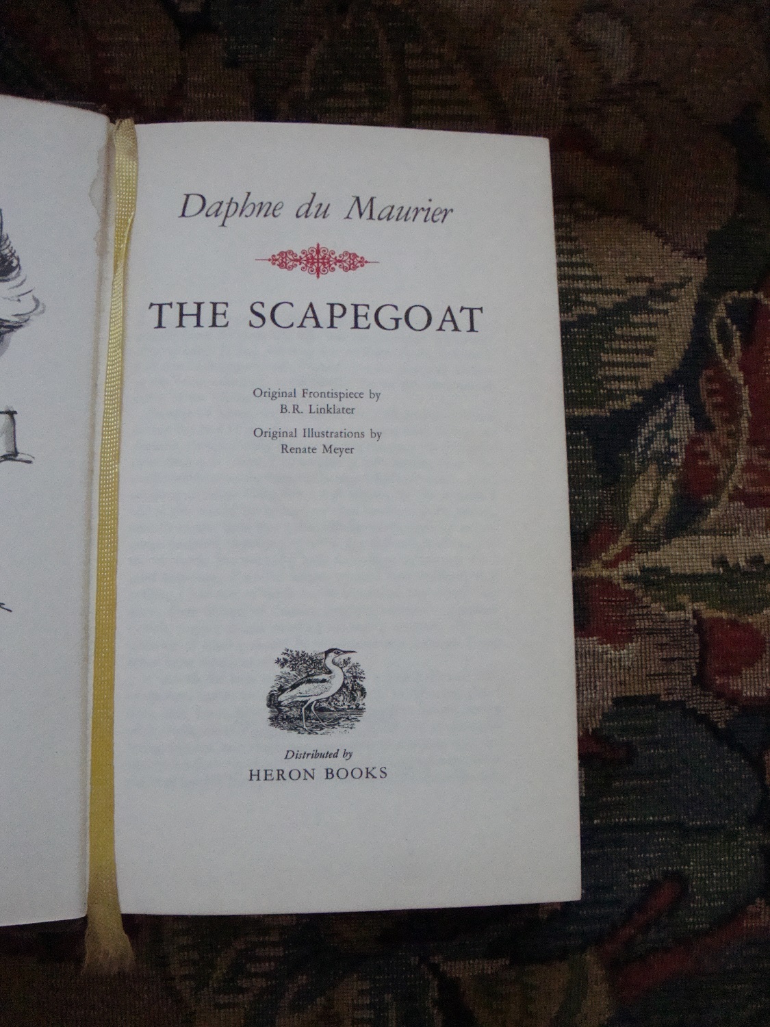 The Scapegoat by Daphne du Maurier: Very Good Hardcover (1957) 1st ...