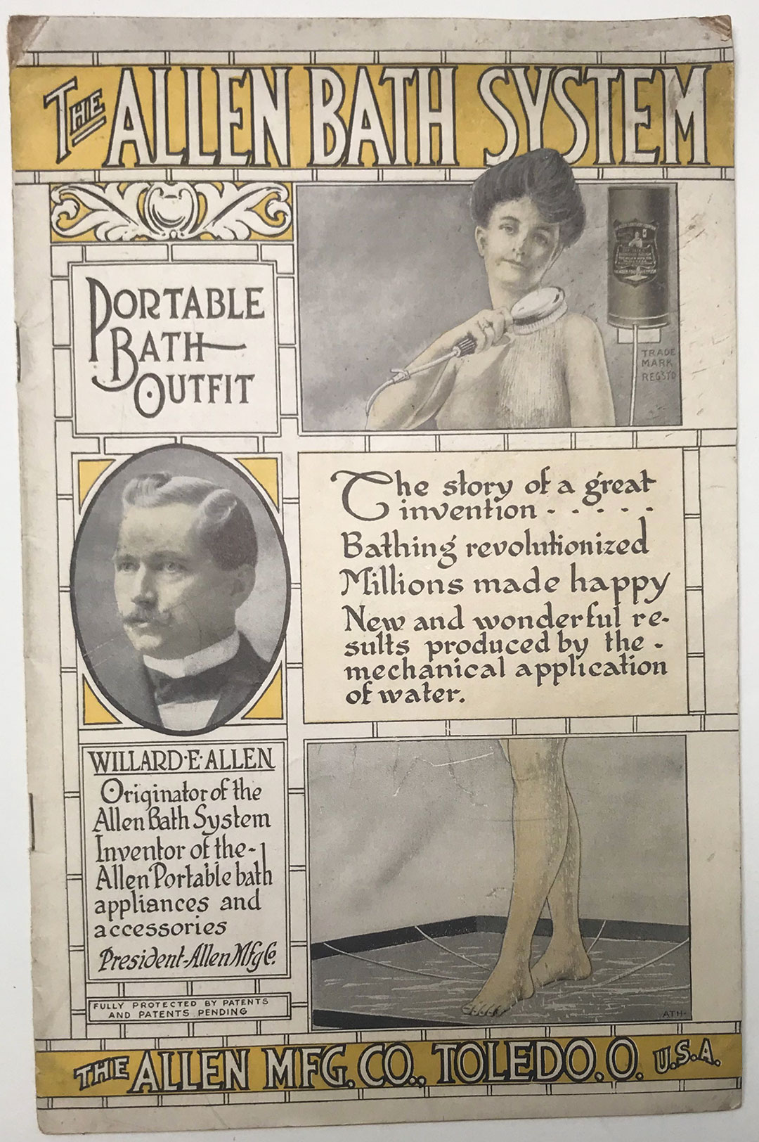 The Allen Bath System, portable bath outfit by Allen, Willard E. et al ...