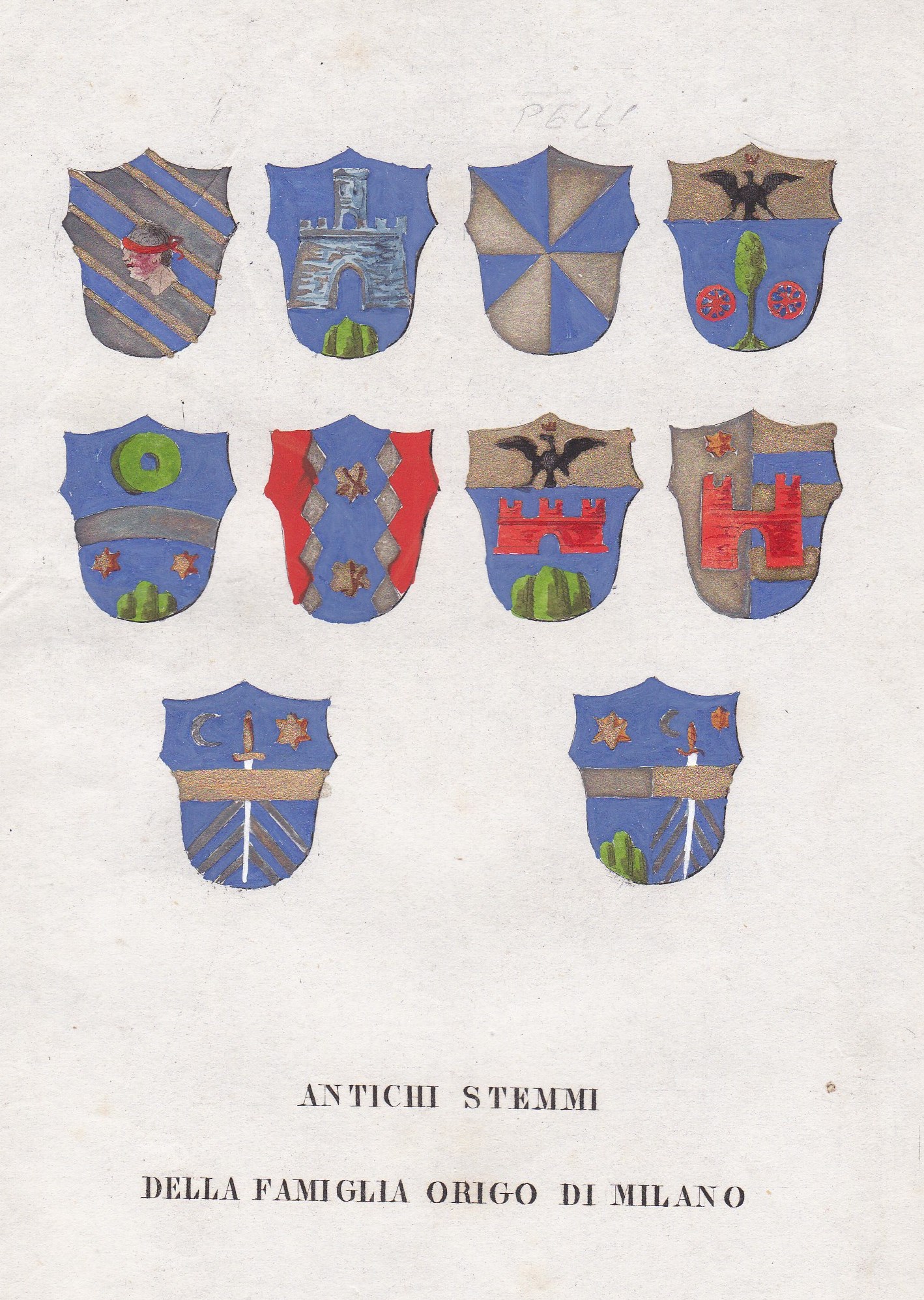 Antichi Stemmi della Famiglia Origo di Milano by Wappen / Coat of arms ...
