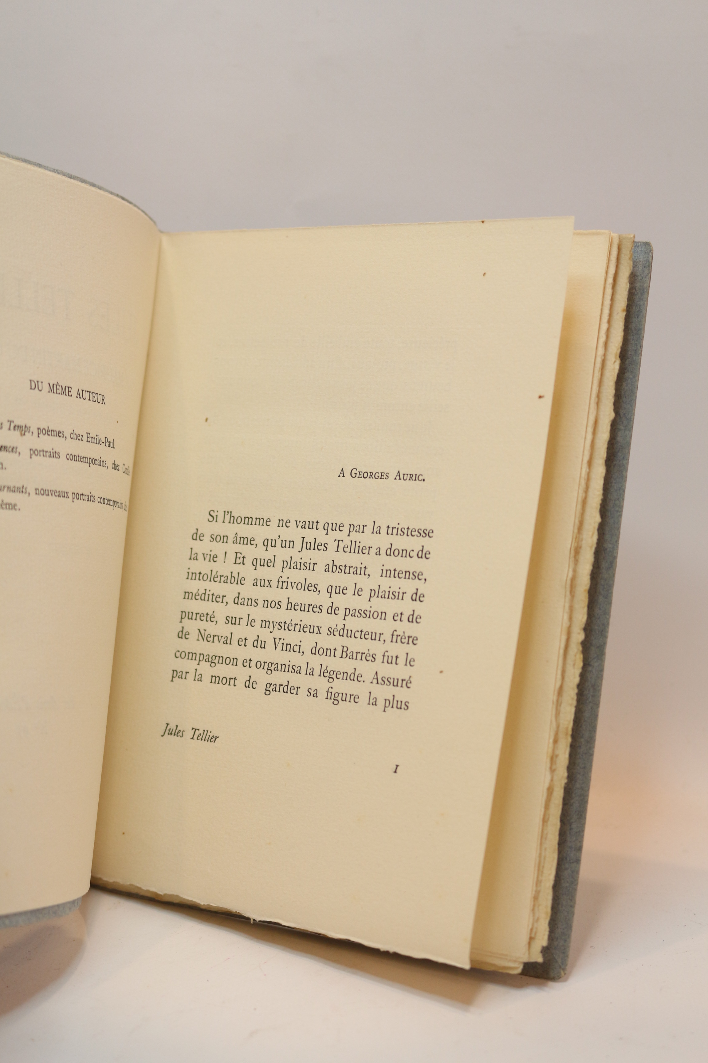 Jules Tellier by Maurice MARTIN DU GARD: couverture souple (1925 ...