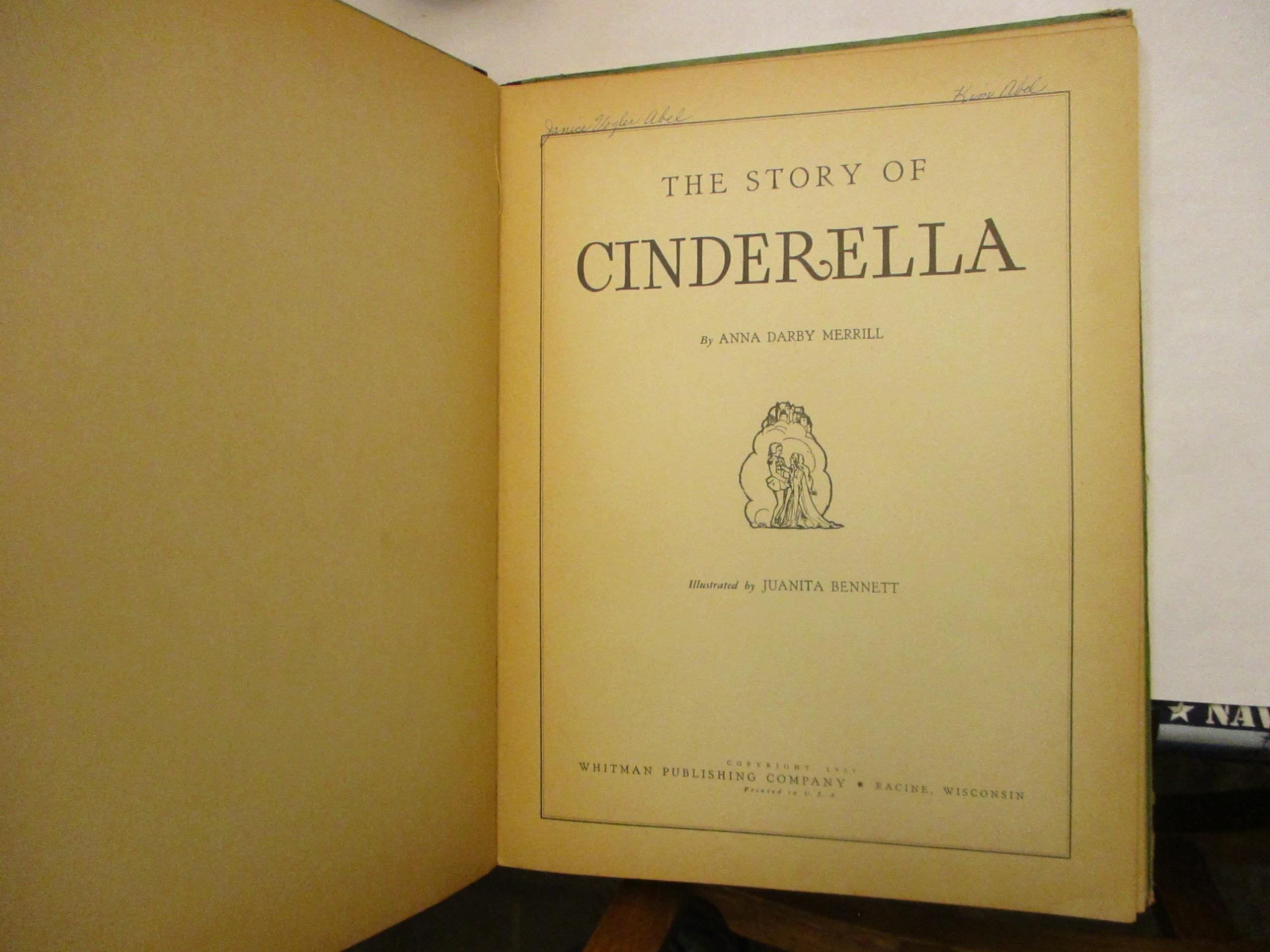 Cinderella de Anna Darby Merrill: Good Hardcover (1935) | Dean's Books