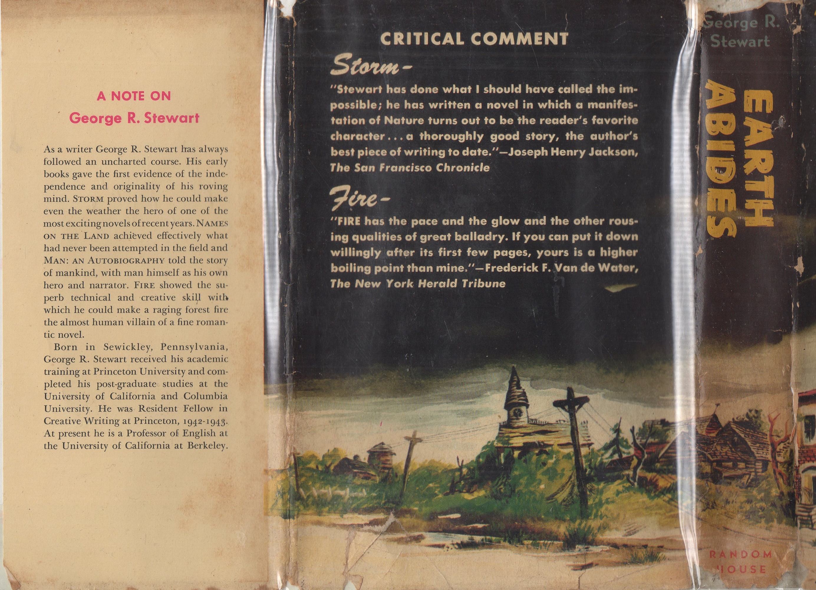 Earth Abides by Stewart, George R.: Good Hardcover (1949) First Edition ...