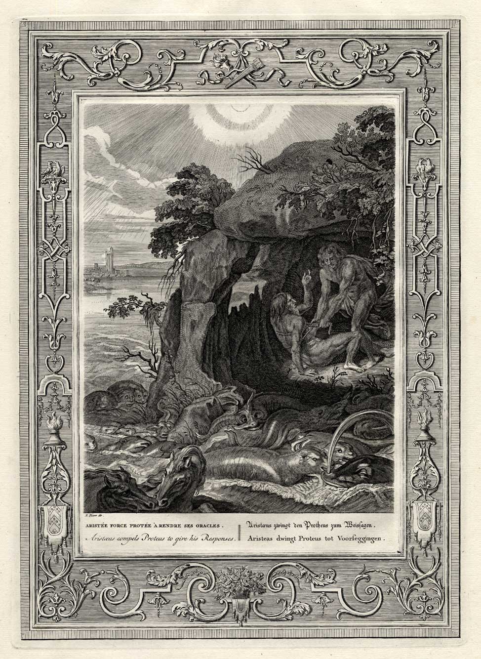 Antique Mythology Print-ARISTAEUS-PROTEUS-Picart-1733: (1733) Art ...