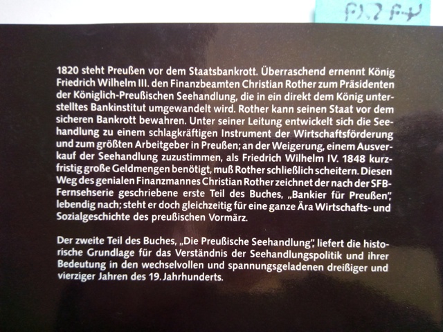 Bankier für Preussen . Christian Rother und die Königlich-Preußische ...