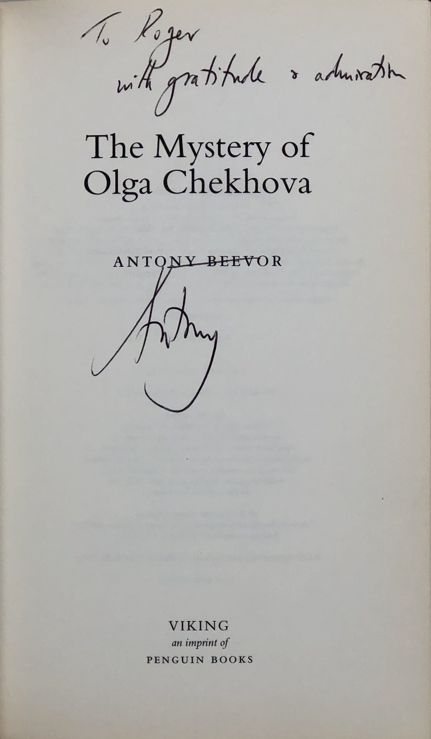 The Mystery of Olga Chekhova von BEEVOR Antony: (2004) | Maggs Bros ...