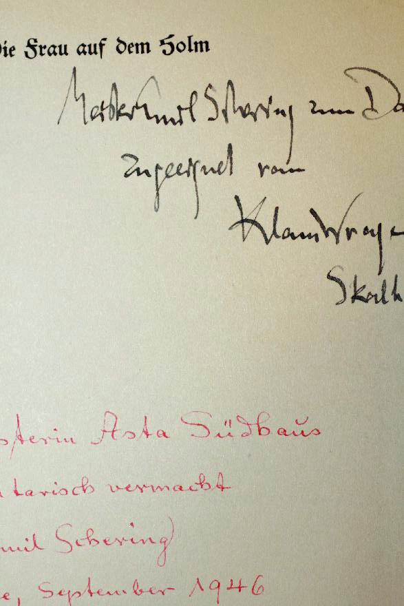 Die Frau auf dem Holm. Ballade in 18 Holzschnitten von Klaus Wrage ...