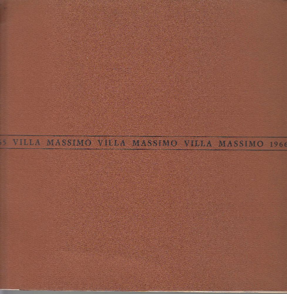 1965 Villa Massimo. Villa Massimo. Villa Massimo 1966. -: (1966 ...