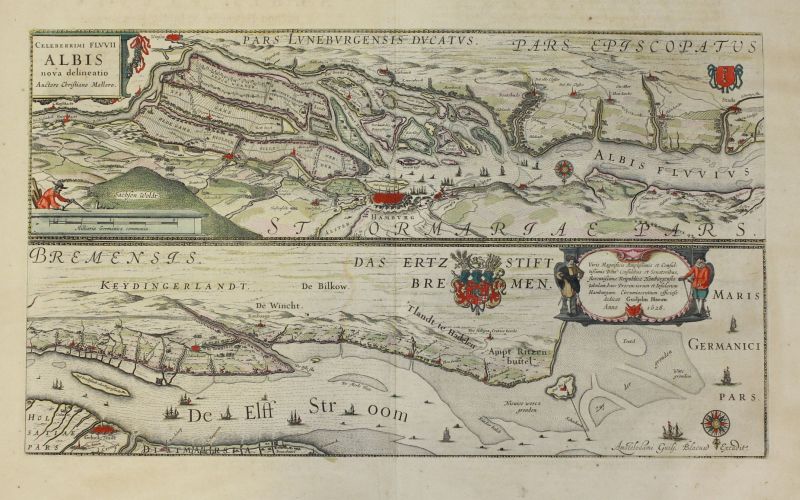 Celeberrimi Fluvii Albis nova delineatio. Auctore Christiano Mollero ...