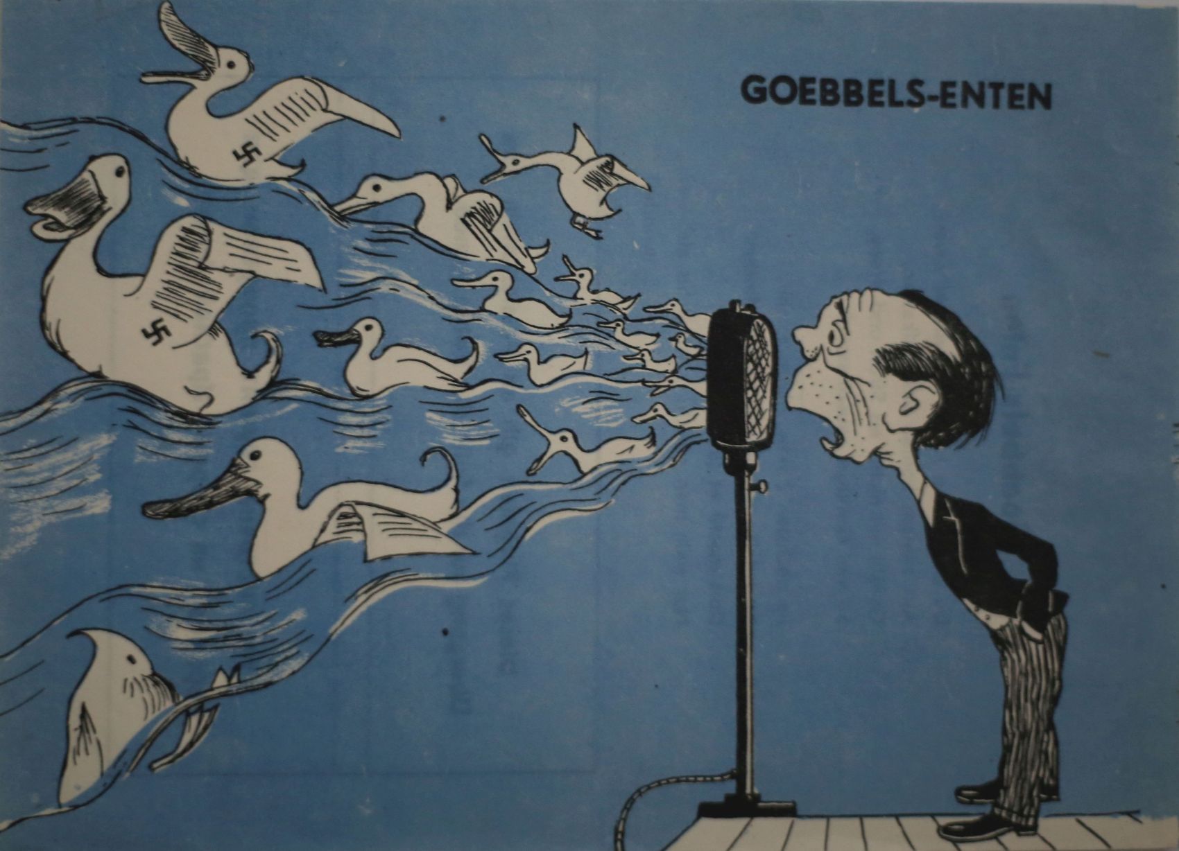 Goebbels-Enten. - [Lithographie]. - by [Kurella, Alfred:]: Art / Print ...