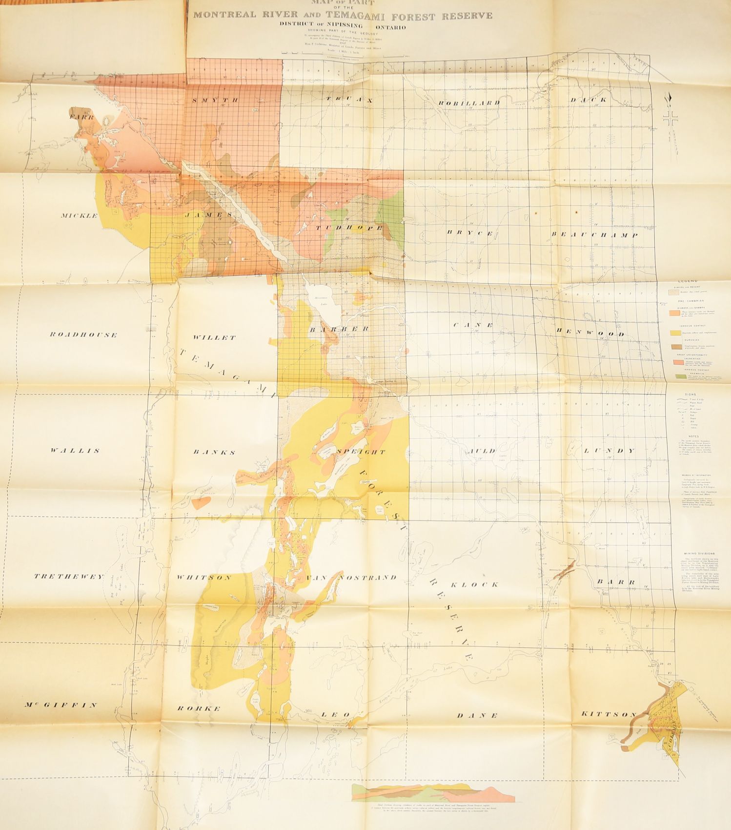 Map of Part of the Montreal River and Temagami Forest District of ...