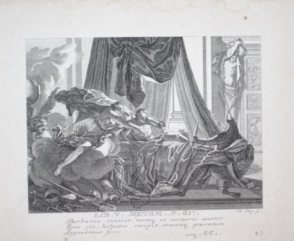 Die Verwandlung des Lyncus in einen Luchs. - [Lib. V. Metam. V. 661 ...