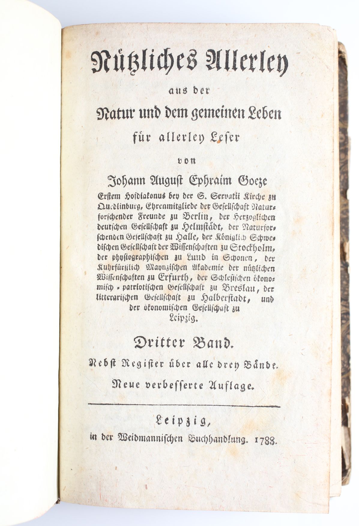 Nützliches Allerley aus der Natur und dem gemeinen Leben für allerley ...