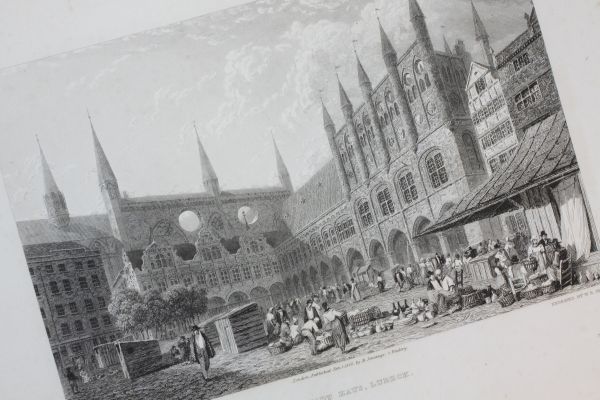 Stadt Haus, Lubeck.- von Batty, Robert: (1828) Kunst / Grafik / Poster ...