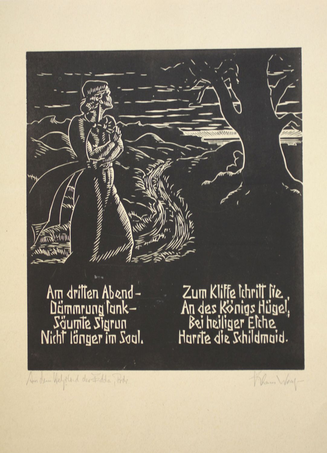 [Sigrun. - Holzschnitt]. - von Wrage, Klaus: (1940) Signatur des ...