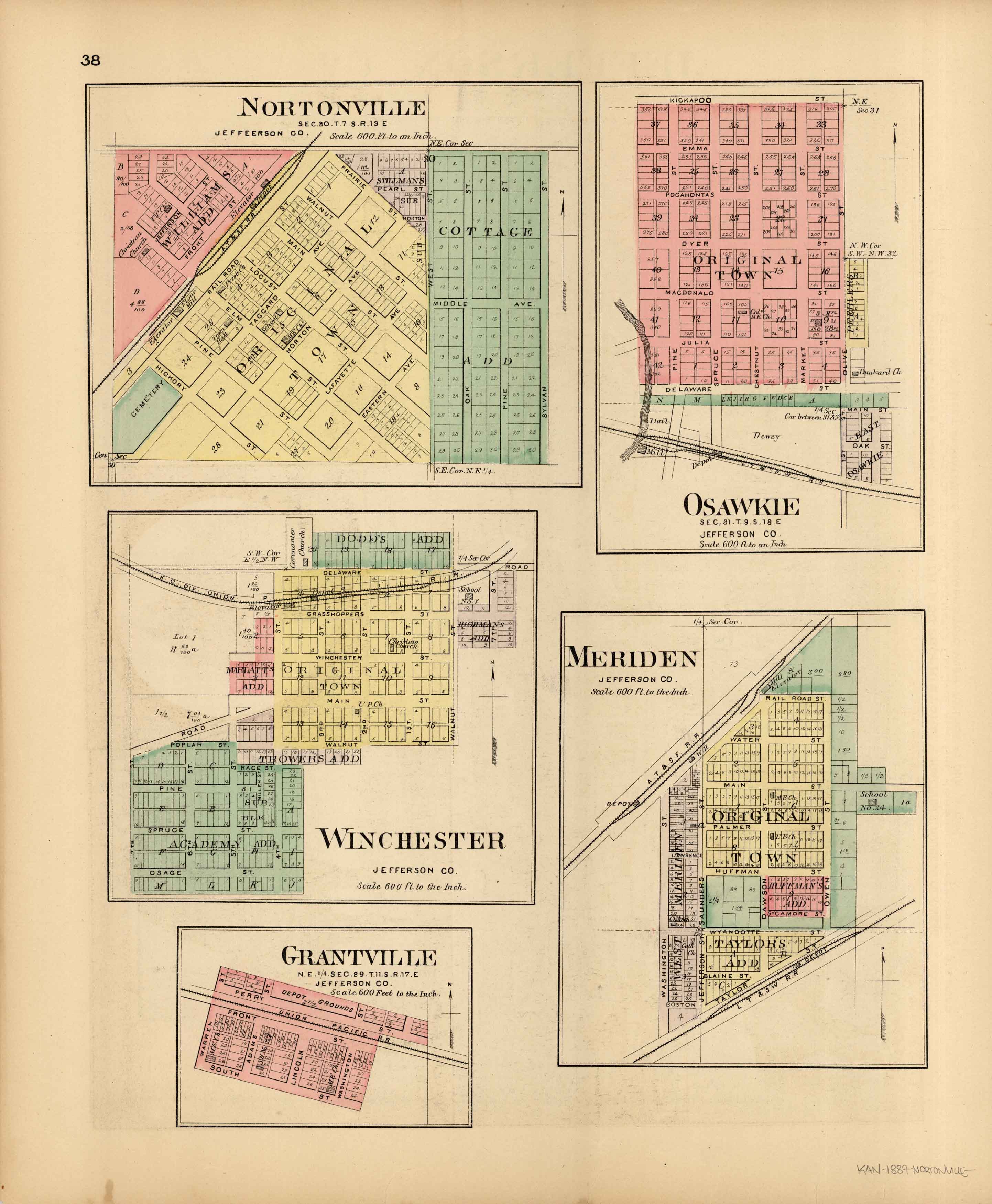 L.H. Evert's 1887 Map of Nortonville, Osawkie, Meriden, Winchester, and ... L.H. Evert's 1887 Map of Nortonville, Osawkie, Meriden, Winchester, and ...