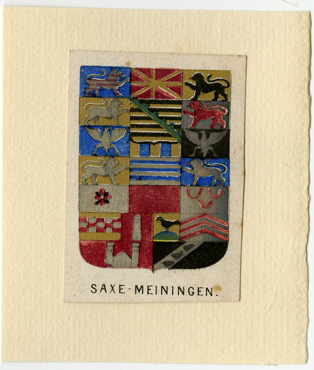 Antique Print-HERALDRY-COAT OF ARMS-SAXE-MEININGEN-GERMANY-Anonymous-Ca ...