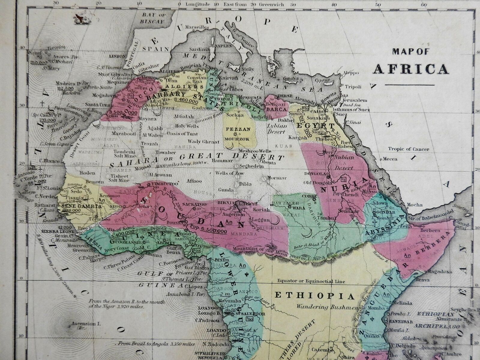 Africa Morocco Guinea Egypt Ethiopia South Africa 1848 Cody & Burgess ...