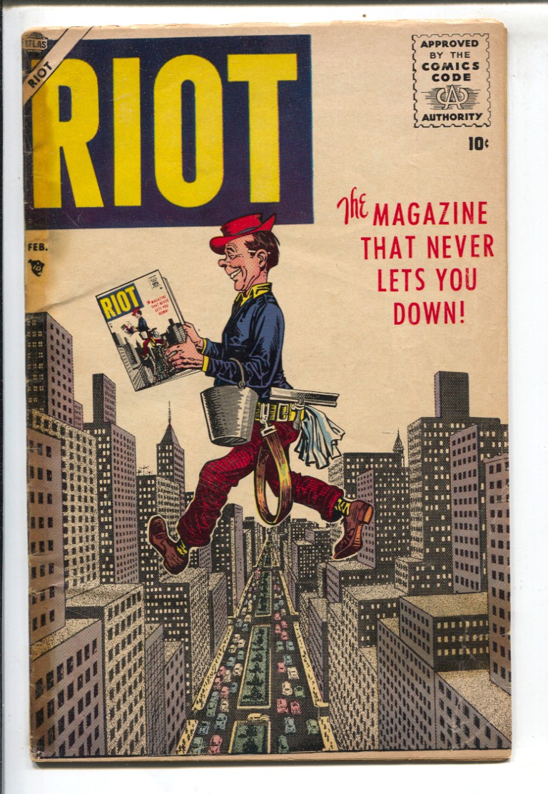 Riot Comics #4 1956- Atlas-MAD imitator[Joe Maneely infinity cover ...
