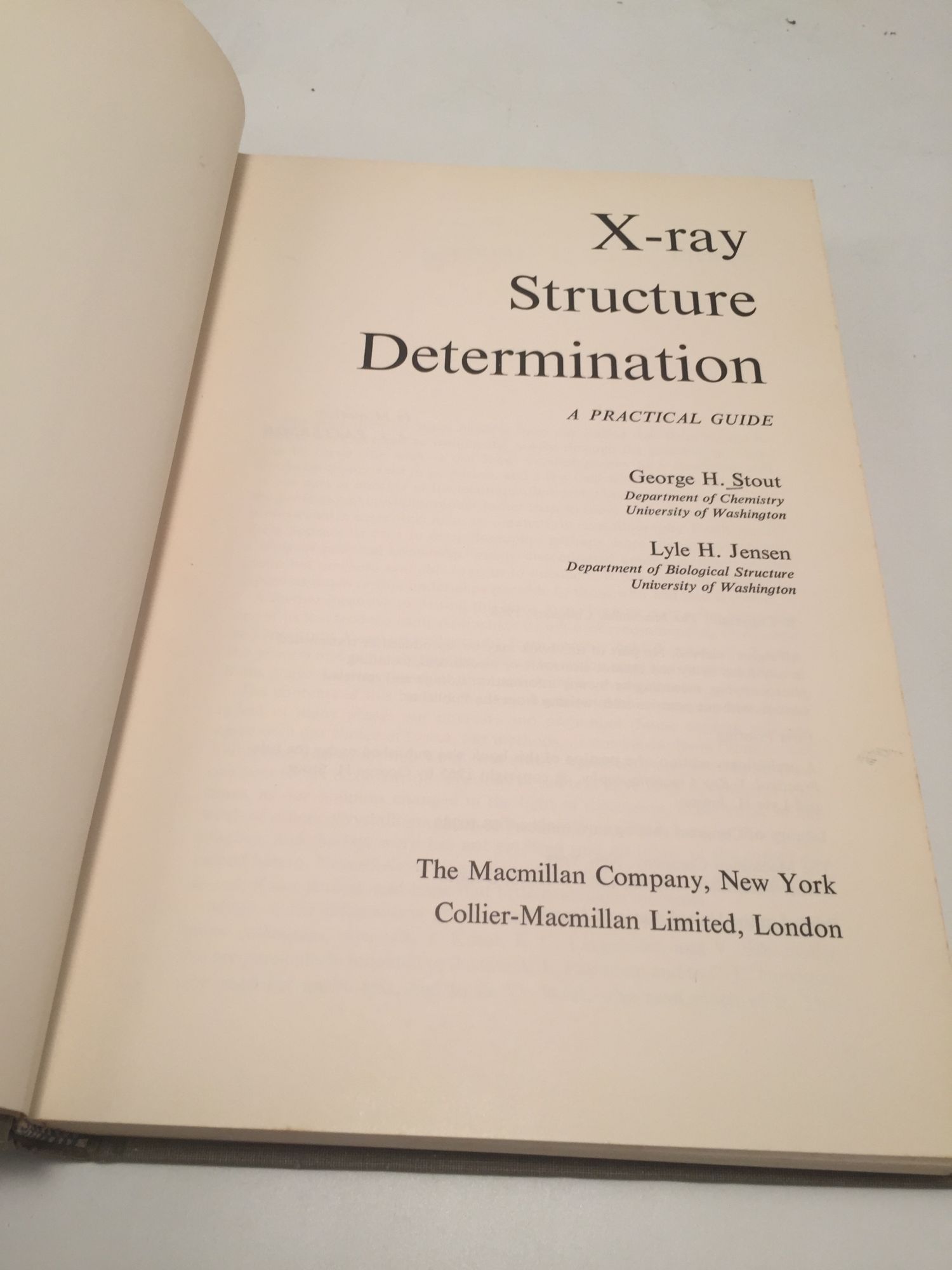 X-ray Structure and Determination: A Practical Guide de George Herbert ...