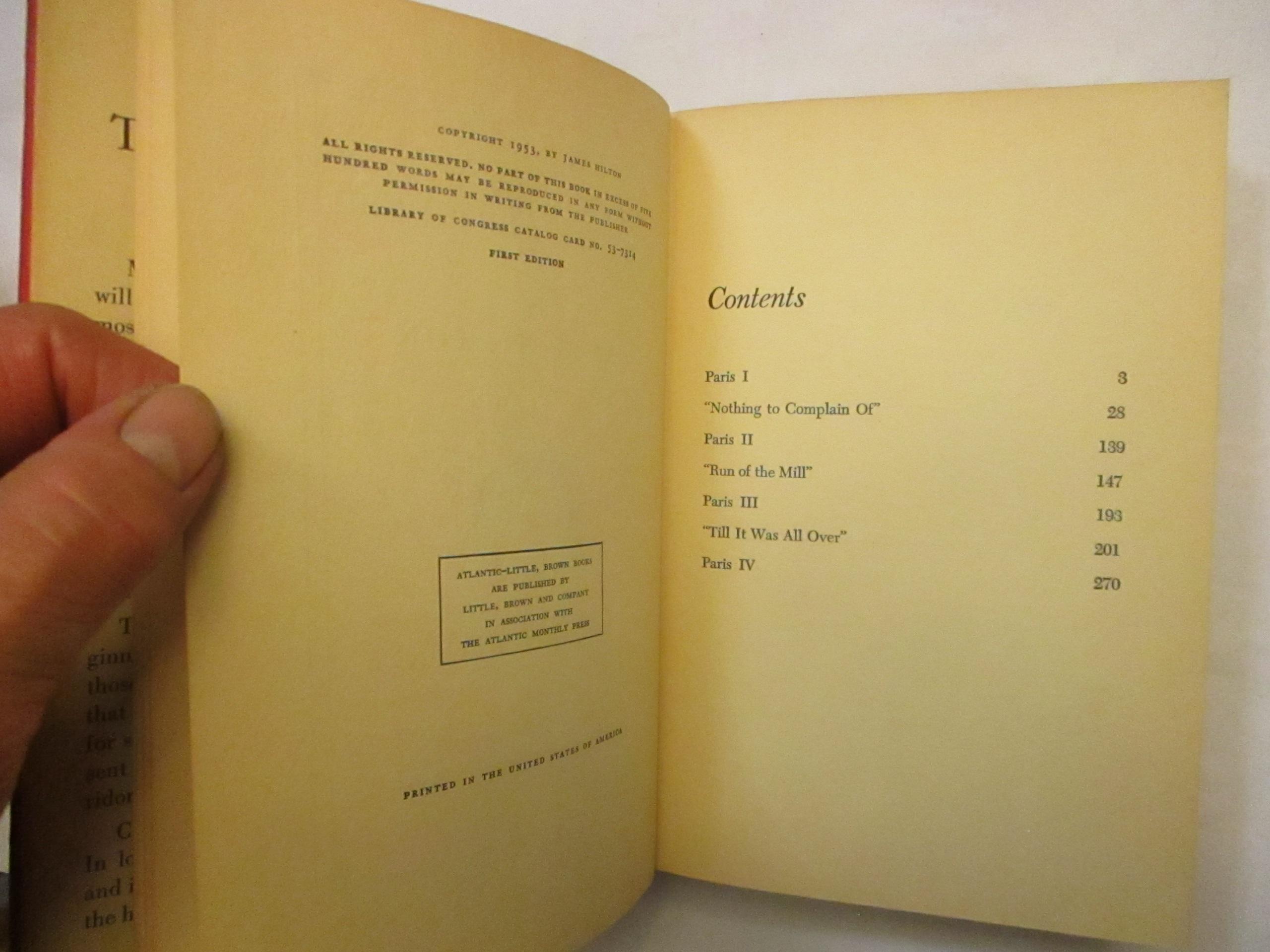 Time and Time Again by James Hilton: Very Good Hardcover (1953) 1st ...