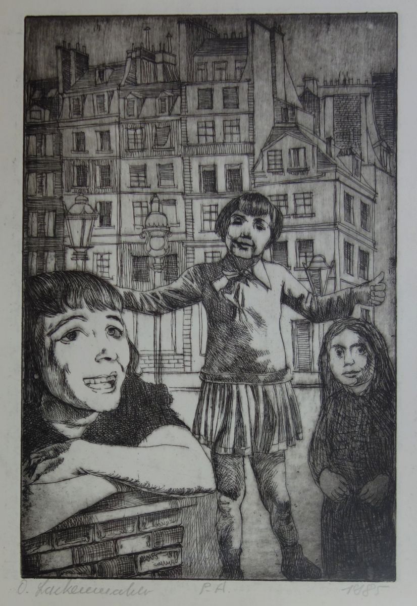 Edith Piaf als Straßensängerin mit Freundin Simone Berteaut. by ...