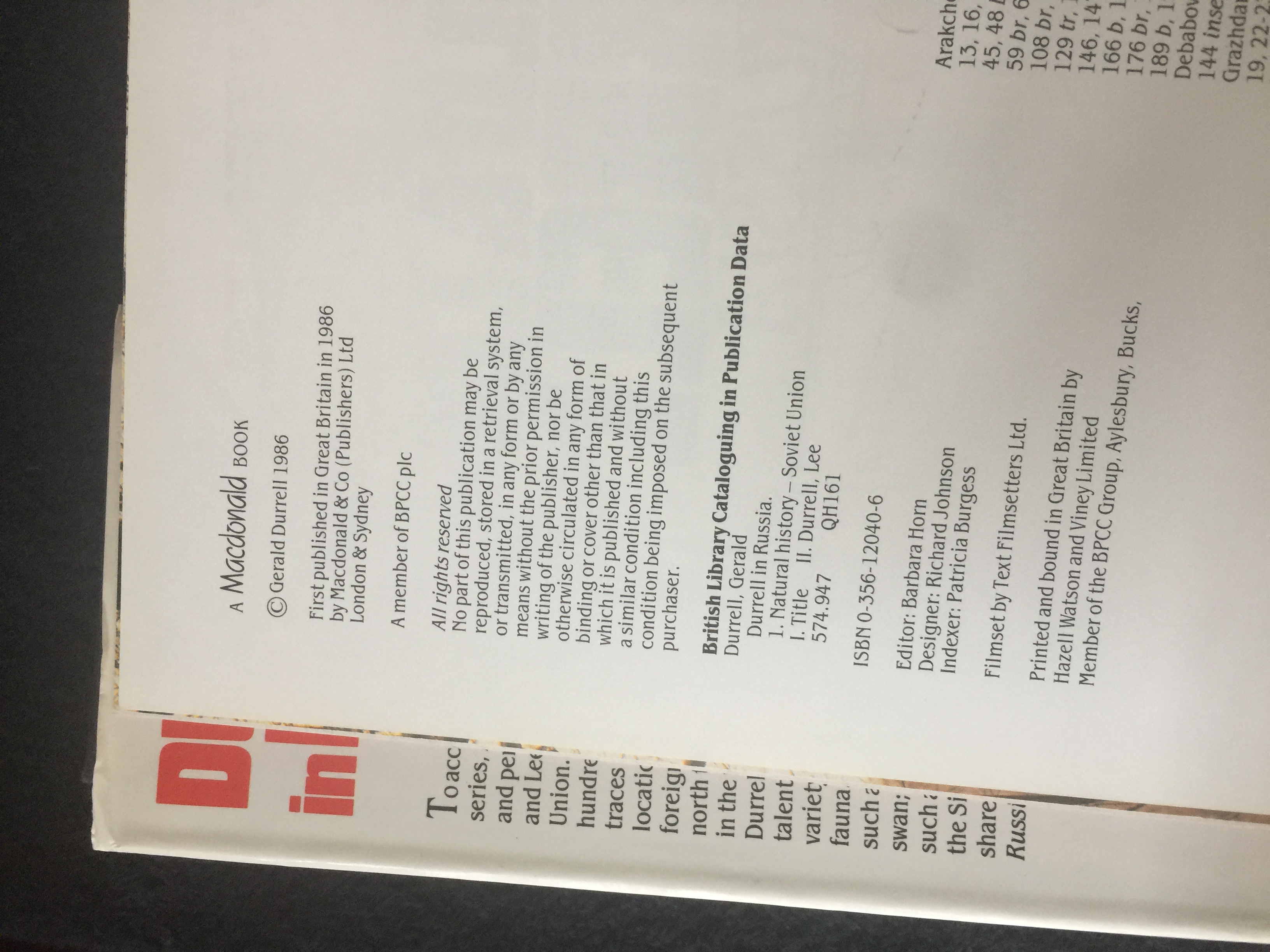 Durrell in Russia - rare signed by Gerald Durrell by Gerald Durrell ...