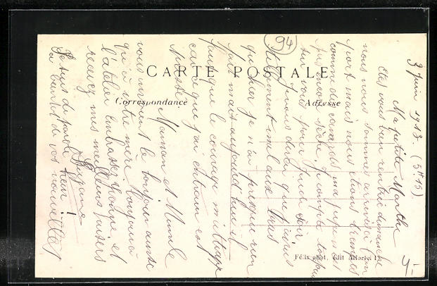 Carte postale Alfortville, La Mairie et l'Eglise: (1913) Manuskript ...