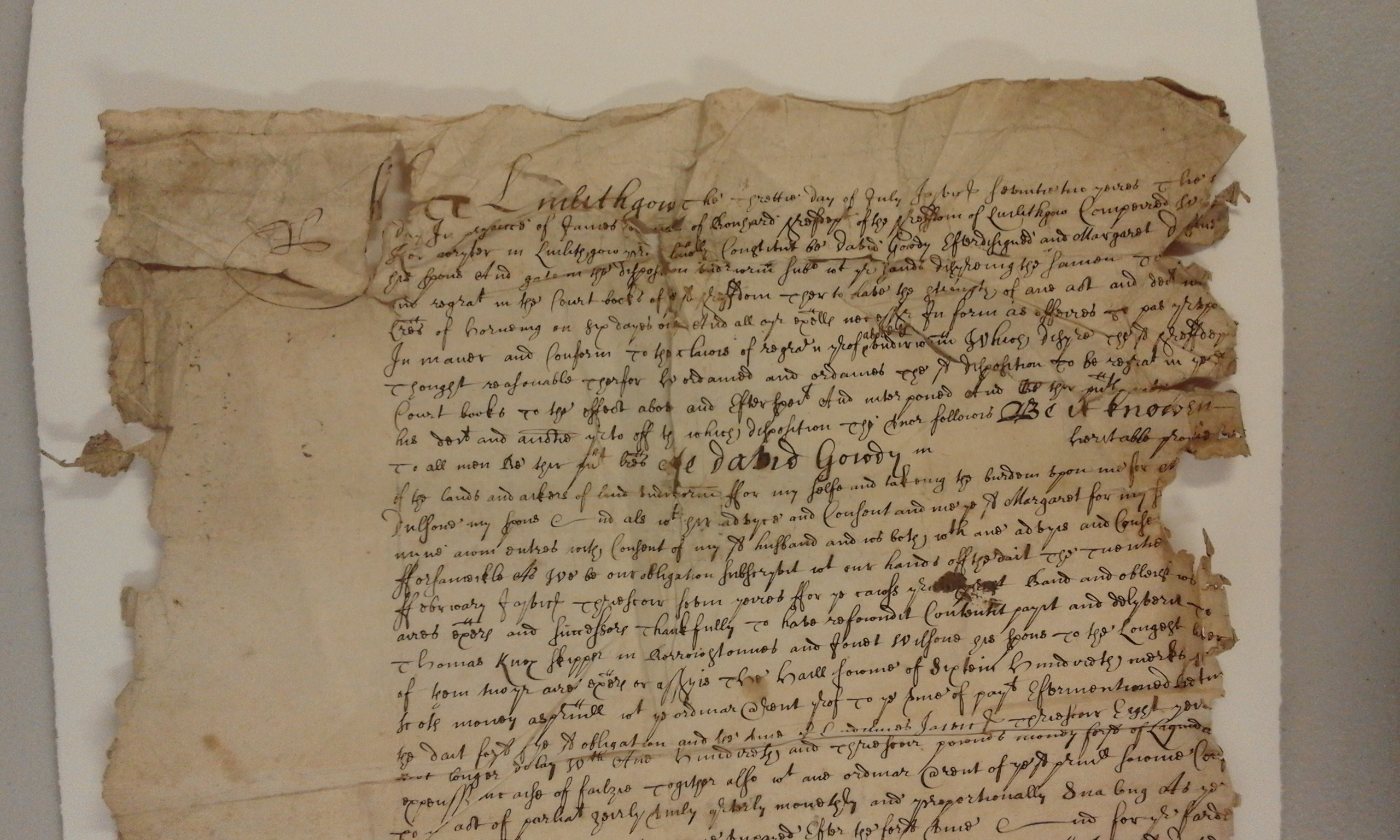1670 large hand written letter, Scotland. Complete & dated. by Thomas ...