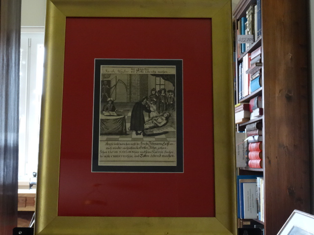 Kupferstich - Jacob Naylor der Quacker wil Todte lebendig machen. Horzu ...