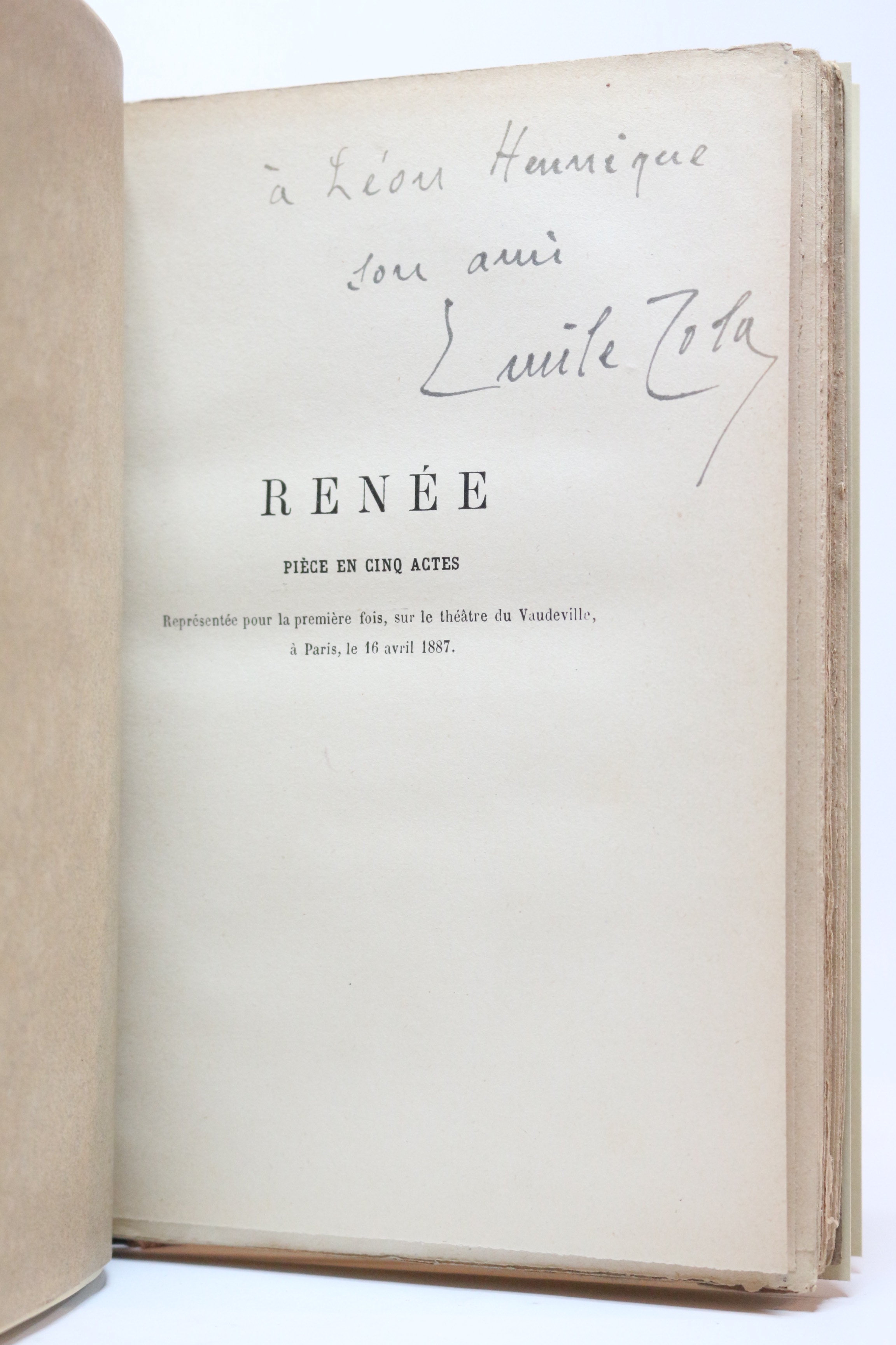 Renée by ZOLA Emile: Couverture rigide (1887) Signed by Author(s ...