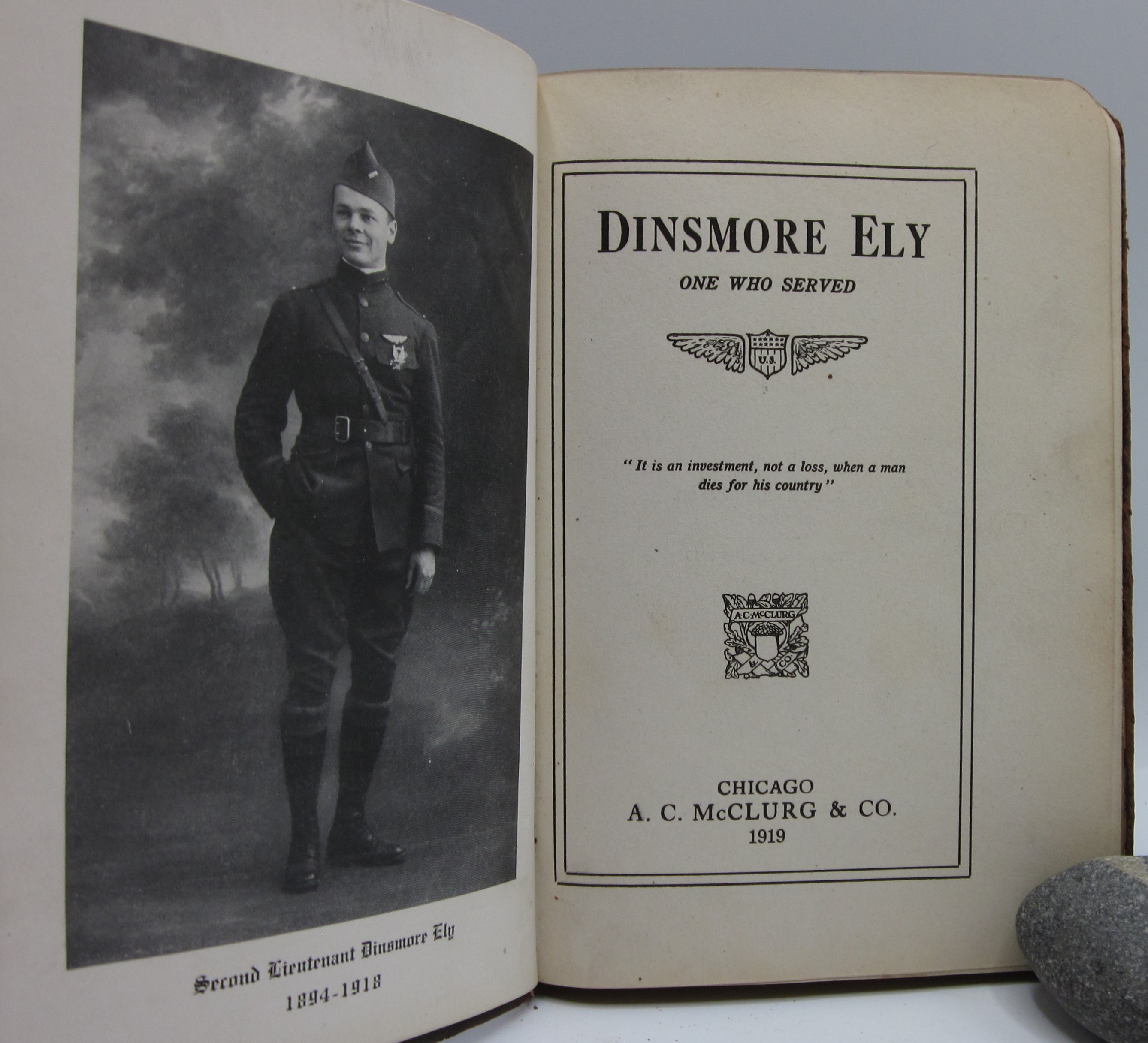 Dinsmore Ely: One Who Served by Dinsmore Ely: Hardcover (1919) 1st ...