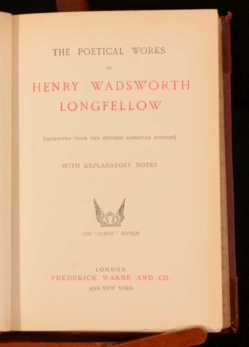 The Poetical Works of Henry Wadsworth Longfellow by Henry Wadsworth ...