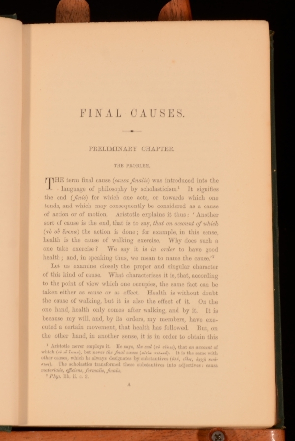 Final Causes by Paul Janet: Very Good Cloth (1883) | Rooke Books PBFA