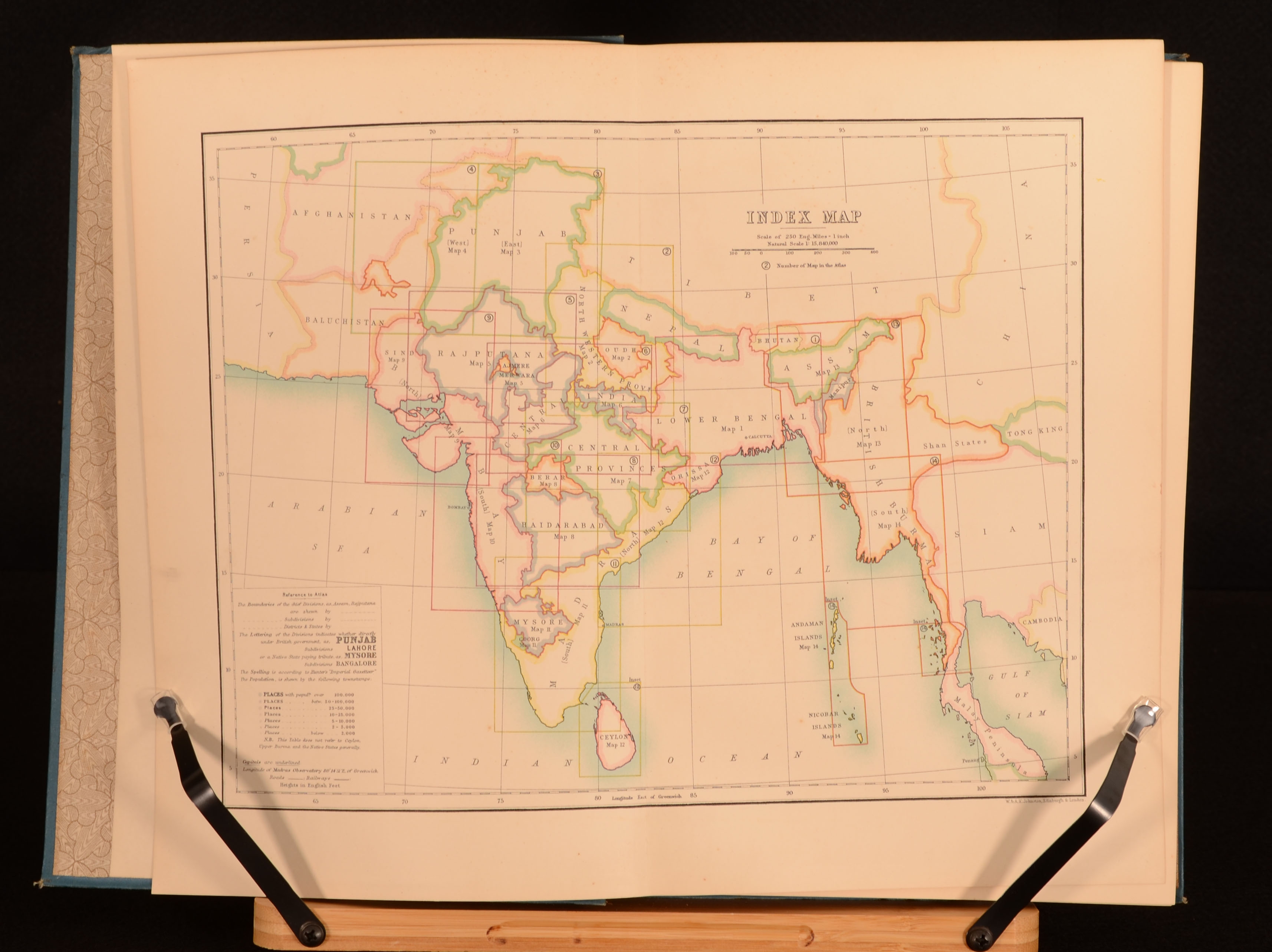 Atlas of India Containing Sixteen Maps & Complete Index by Sir William ...