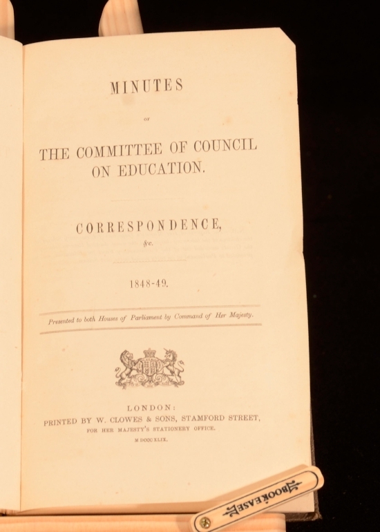 Minutes of the Committee of Council on Education: Correspondence &c by ...
