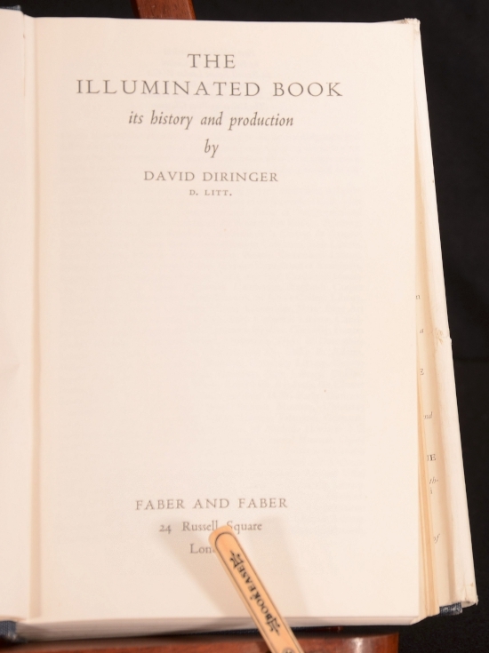 The Illuminated Book Its History and Production by David Diringer: Very ...