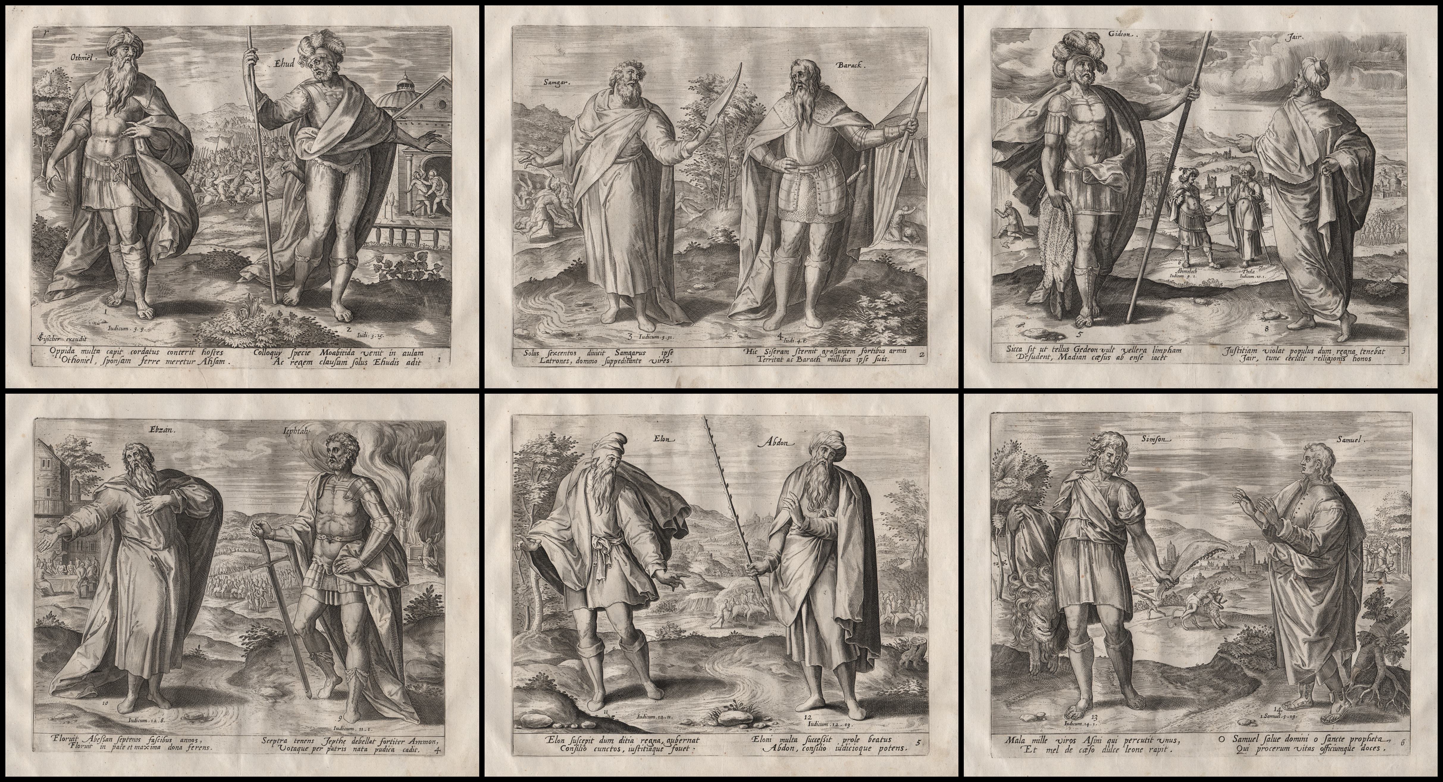 "Othniel. Ehud / Samgar. Barack / Gideon. Jair / Ebzan. Iephtah. / Elon ...