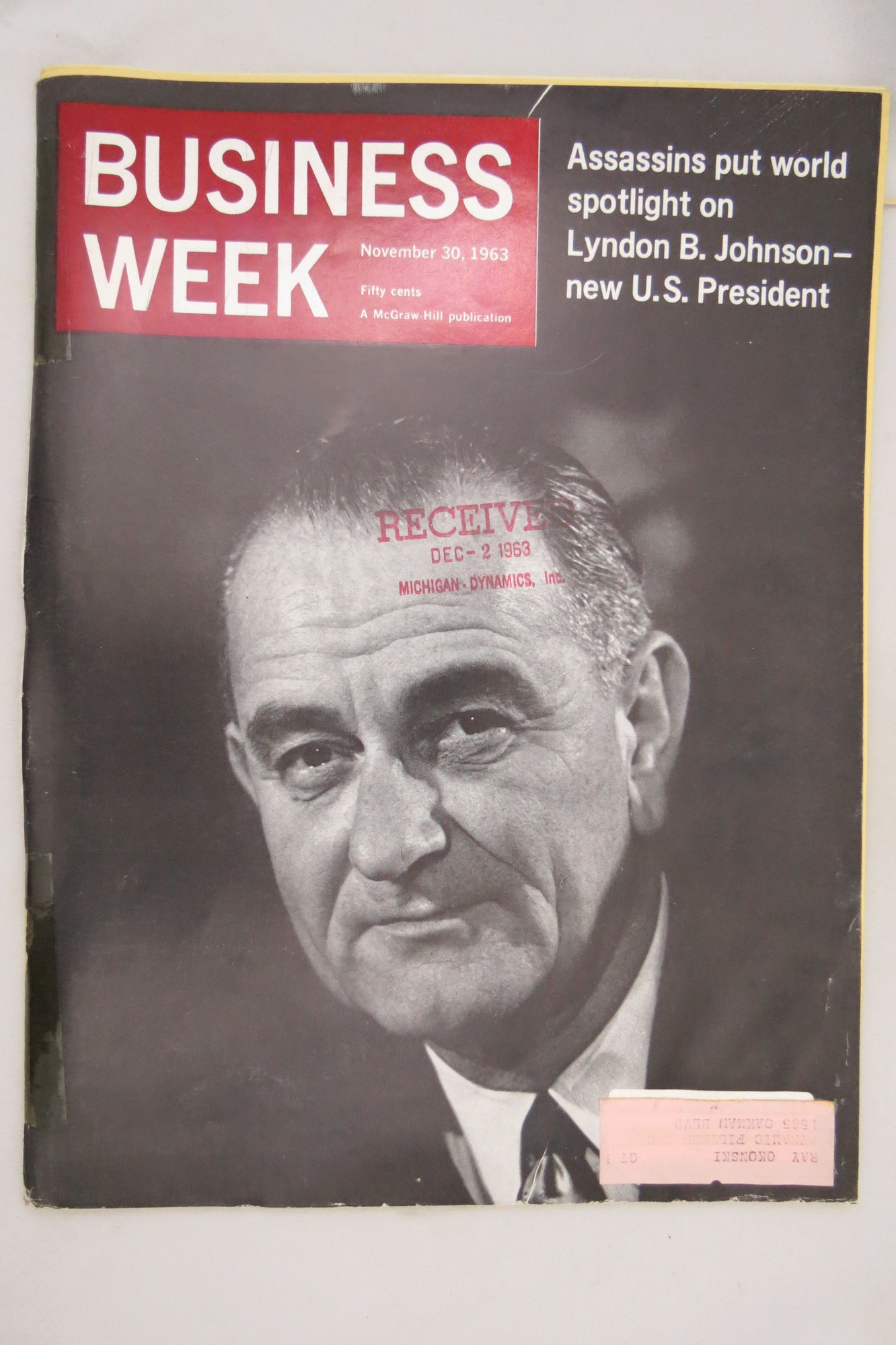 BUSINESS WEEK MAGAZINE NOVEMBER 30, 1963 (ASSASINS PUT WORLD SPOTLIGHT ...