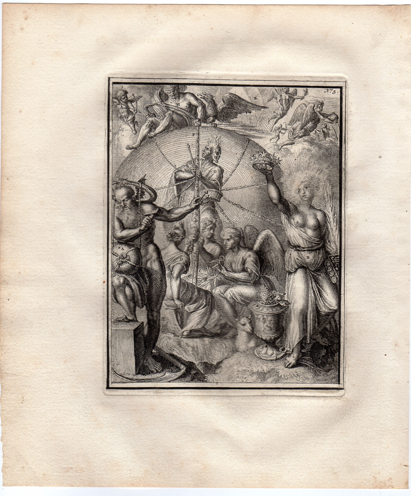 Antique Print-PREDESTINATION-FATE-HYROGLYPHIC-SYMBOL-de Hooghe-1735 ...