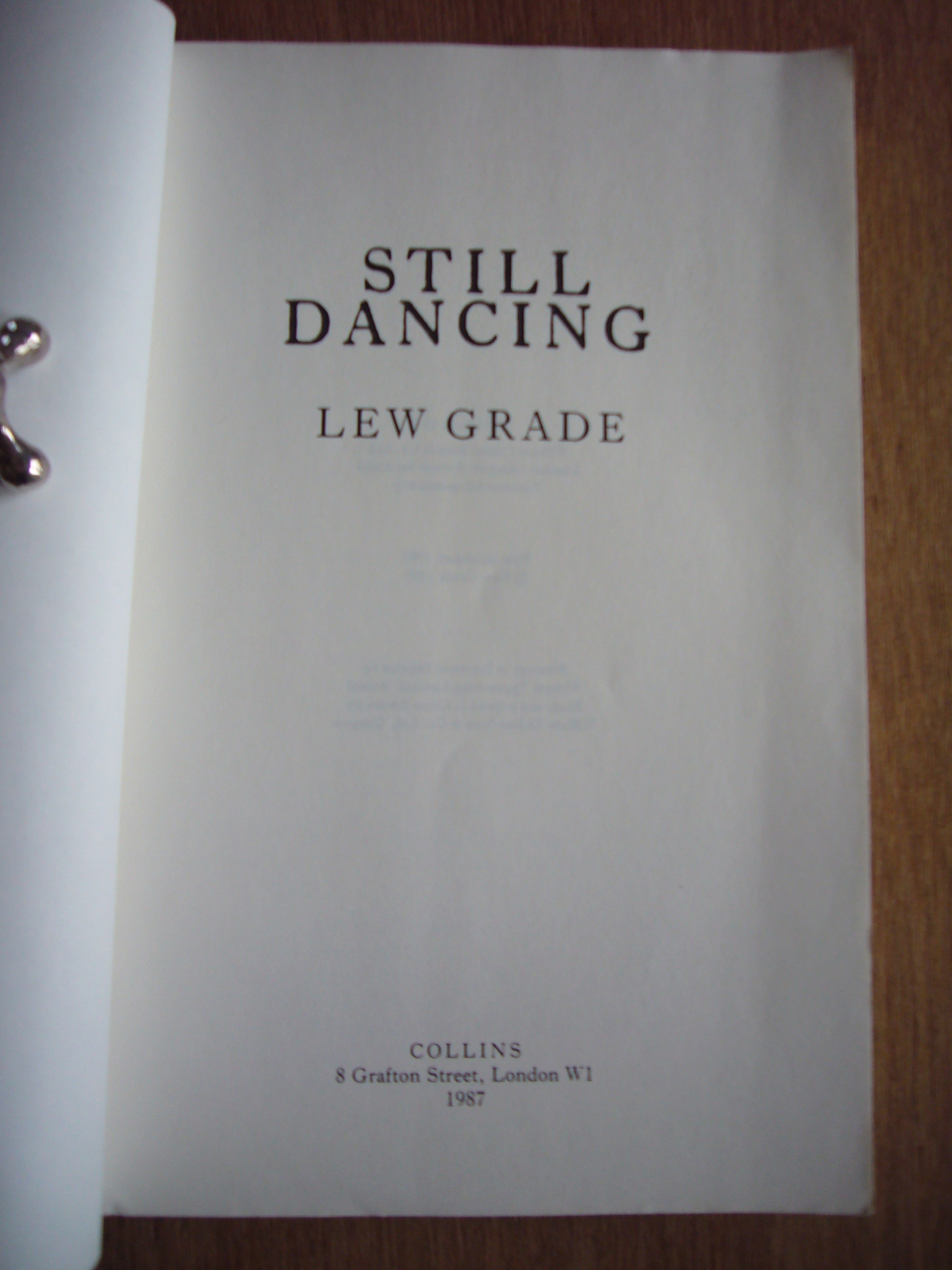 Still Dancing *Uncorrected Proof Copy* by Grage, Lew: Very Good Soft ...