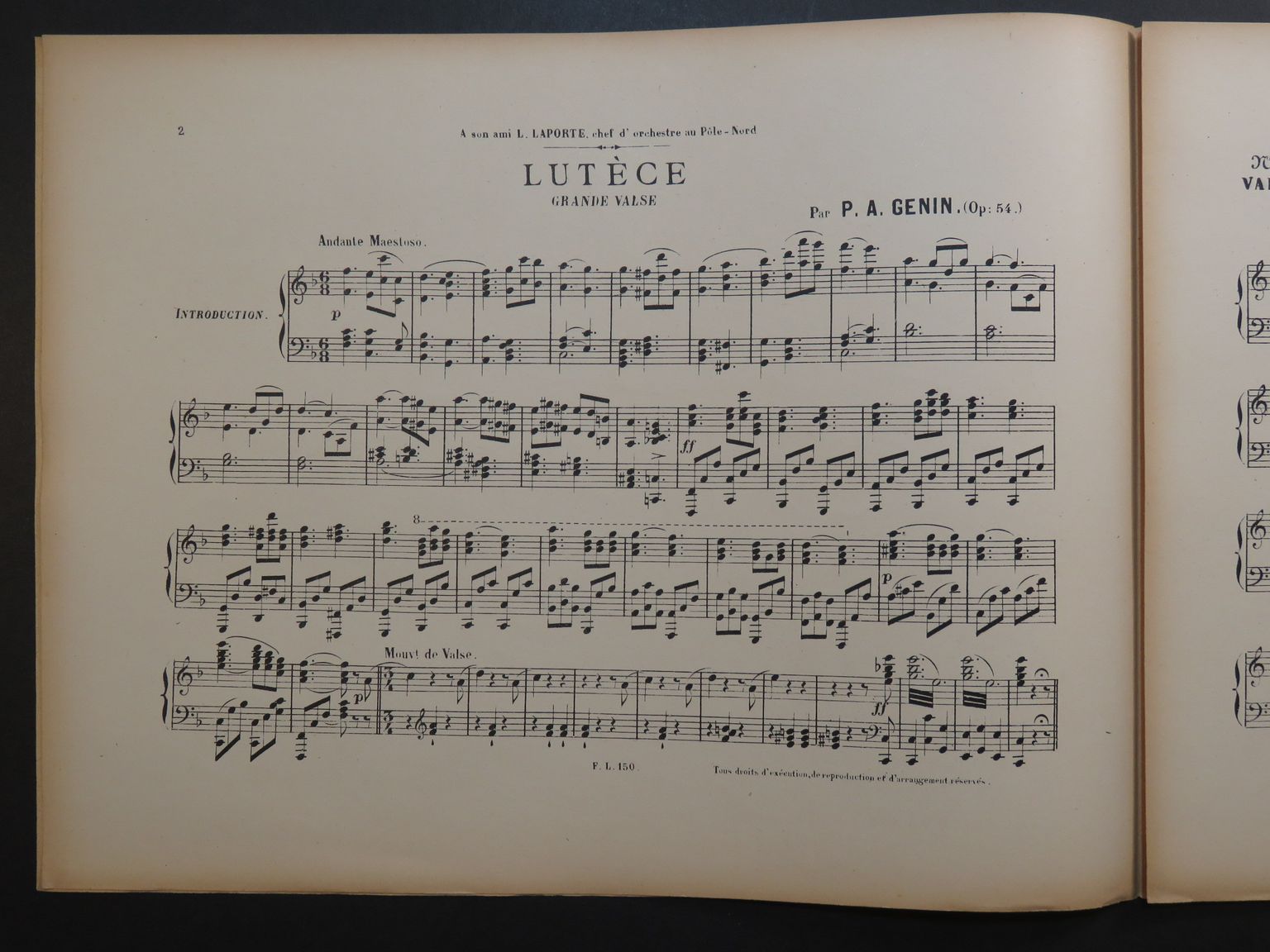 GENIN P. A. Lutèce Piano de GENIN P. A. Lutèce Piano: Partitura ...