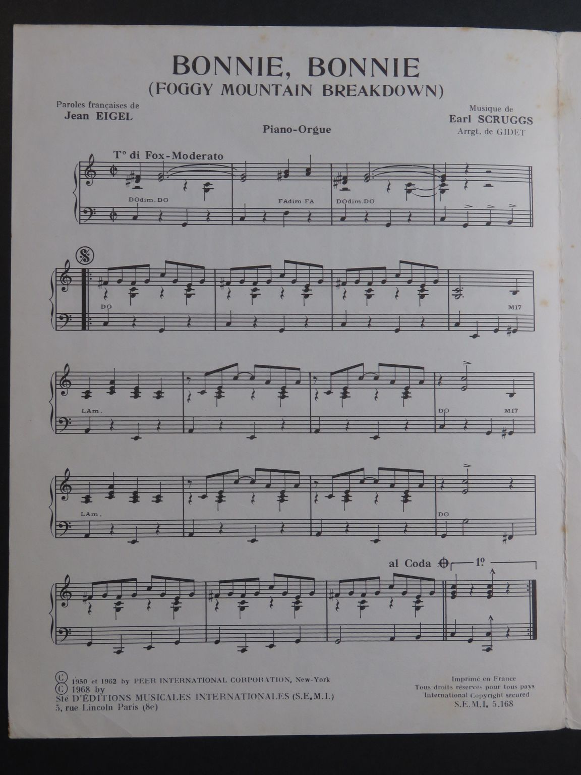 Bonnie, Bonnie Earl Scruggs Bonnie and Clyde 1968 by Bonnie, Bonnie ...